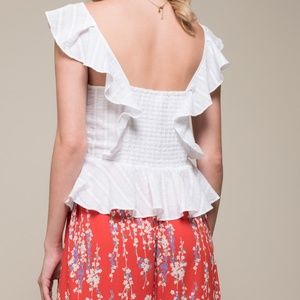 Moon River | Tops | Criss Cross Ruffle Top | Poshmark